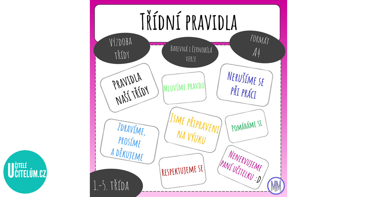 Třídní pravidla - Nezařazené k předmětu | UčiteléUčitelům.cz Třídní pravidla - Nezařazené k předmětu | UčiteléUčitelům.cz